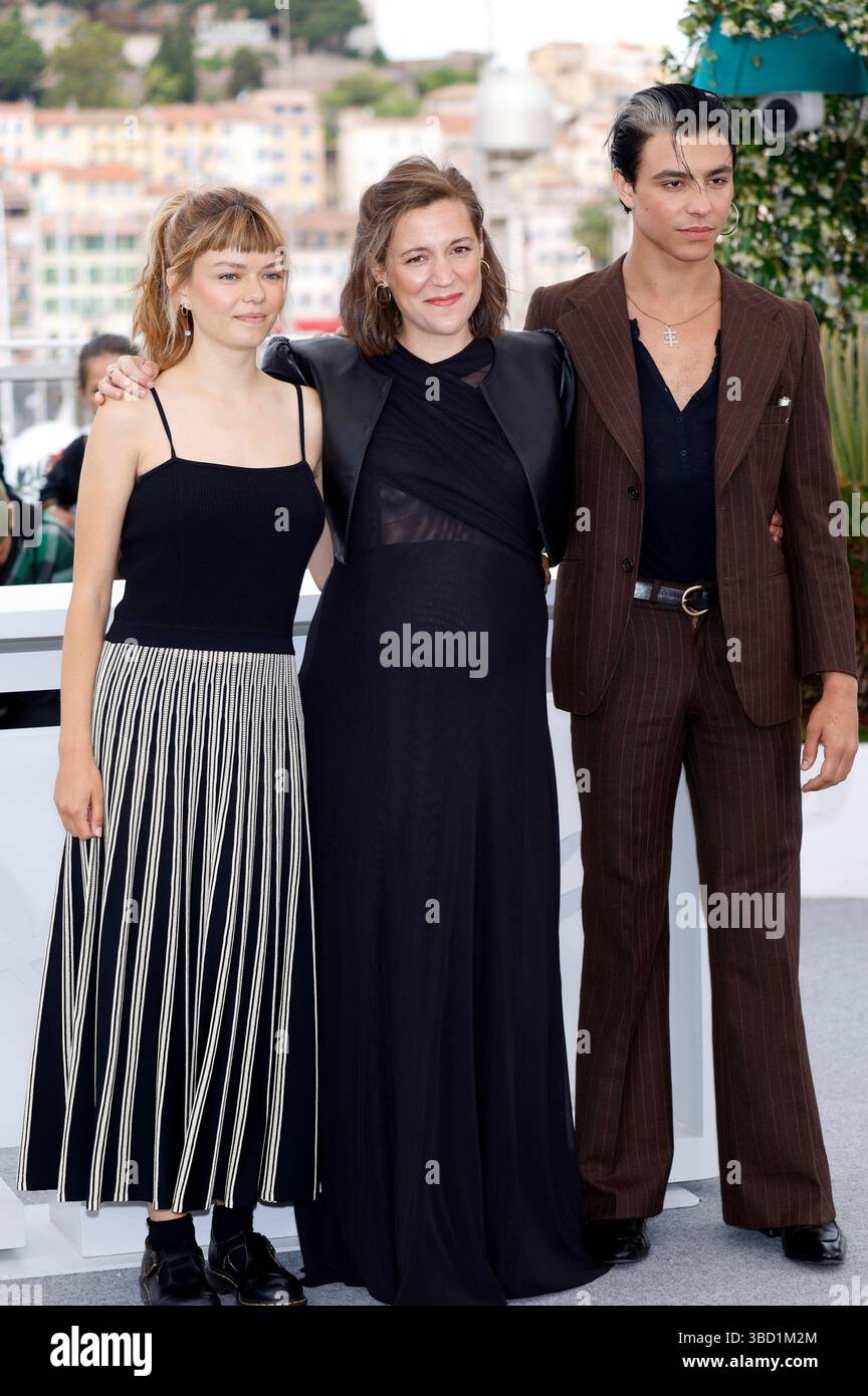 Llucia Garcia, Carla Simon und Mitch Martin beim Photocall zum Kinofilm 'Romeria' auf dem ...