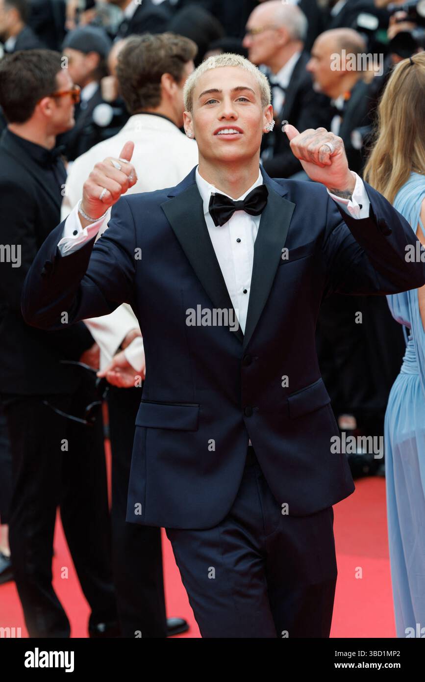 Matteo Sinet attends the "Highest 2 Lowest" red carpet at the 78th ...