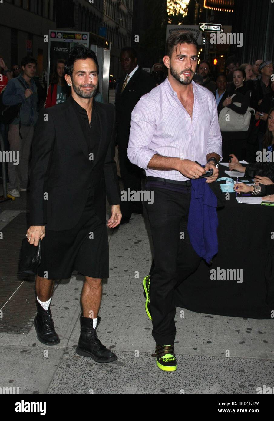 Marc Jacobs and boyfriend at the Cinema Society screening of "Easy ...