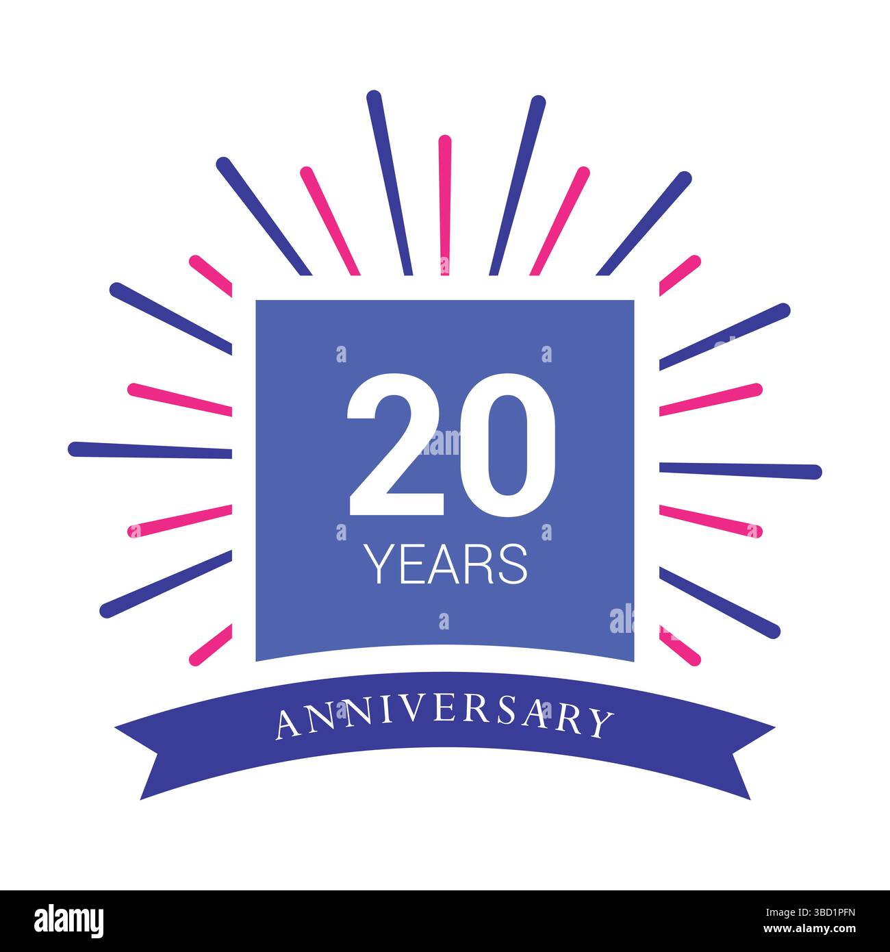 20 years anniversary celebrations logo design concept twenty years anniversary retro vector ...
