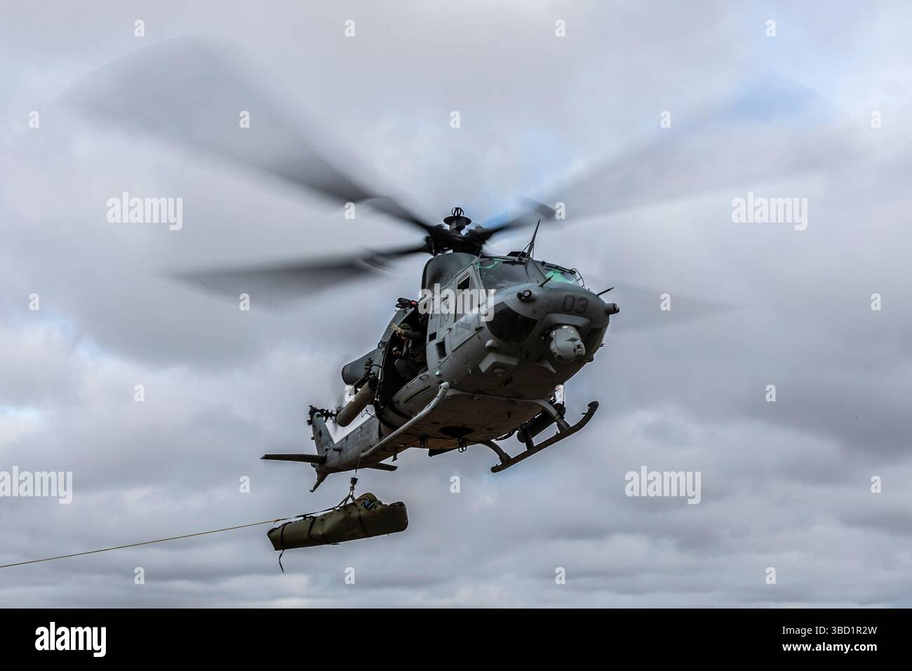 U.S. Marines with Marine Light Attack Helicopter Squadron (HMLA) 369 ...