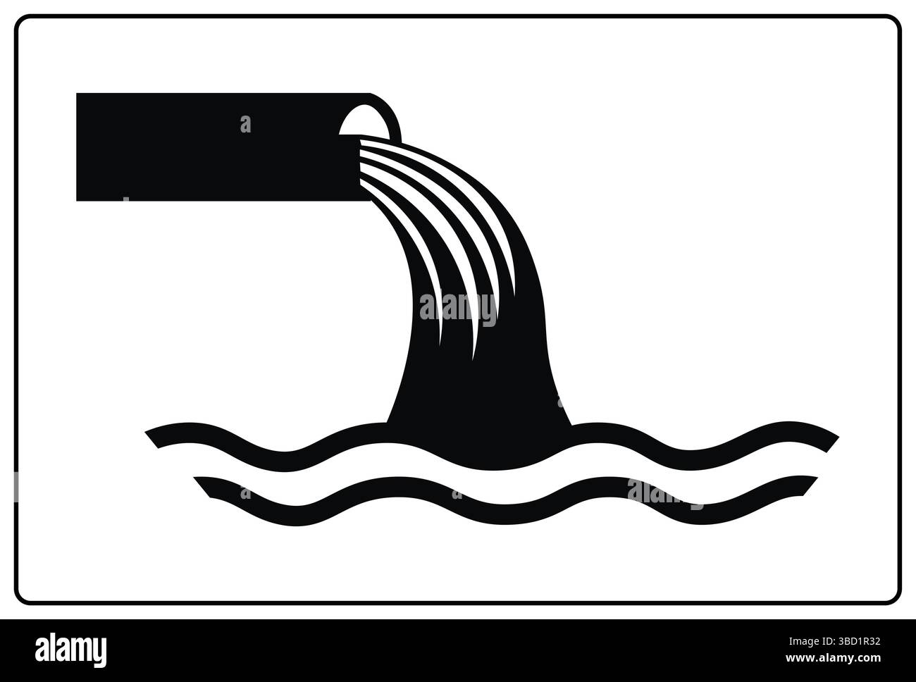 Industrial Waste Discharge into Water Body , Water Waste Icon. Dripping ...