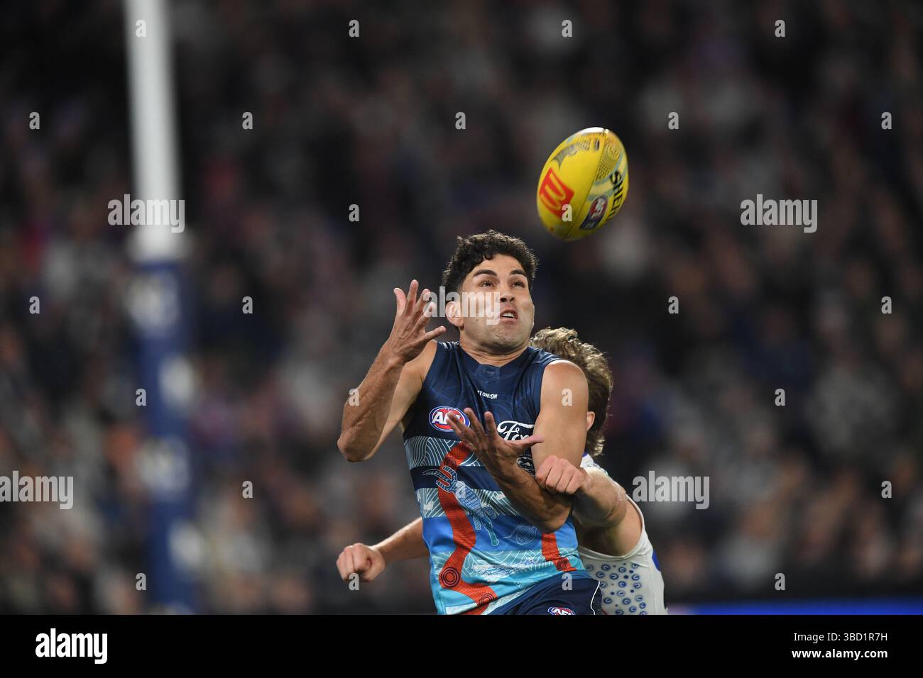 Tyson Stengle of the Cats is seen in action during the AFL Round 11 ...