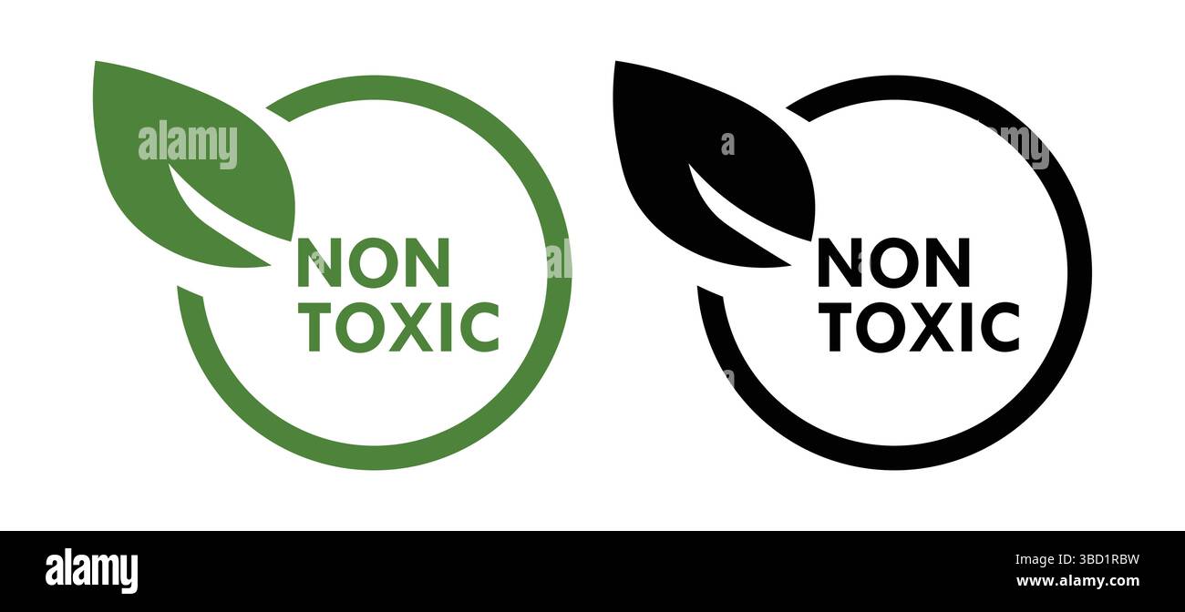 Non toxic icon design illustration. No harmful chemical sign symbol ...