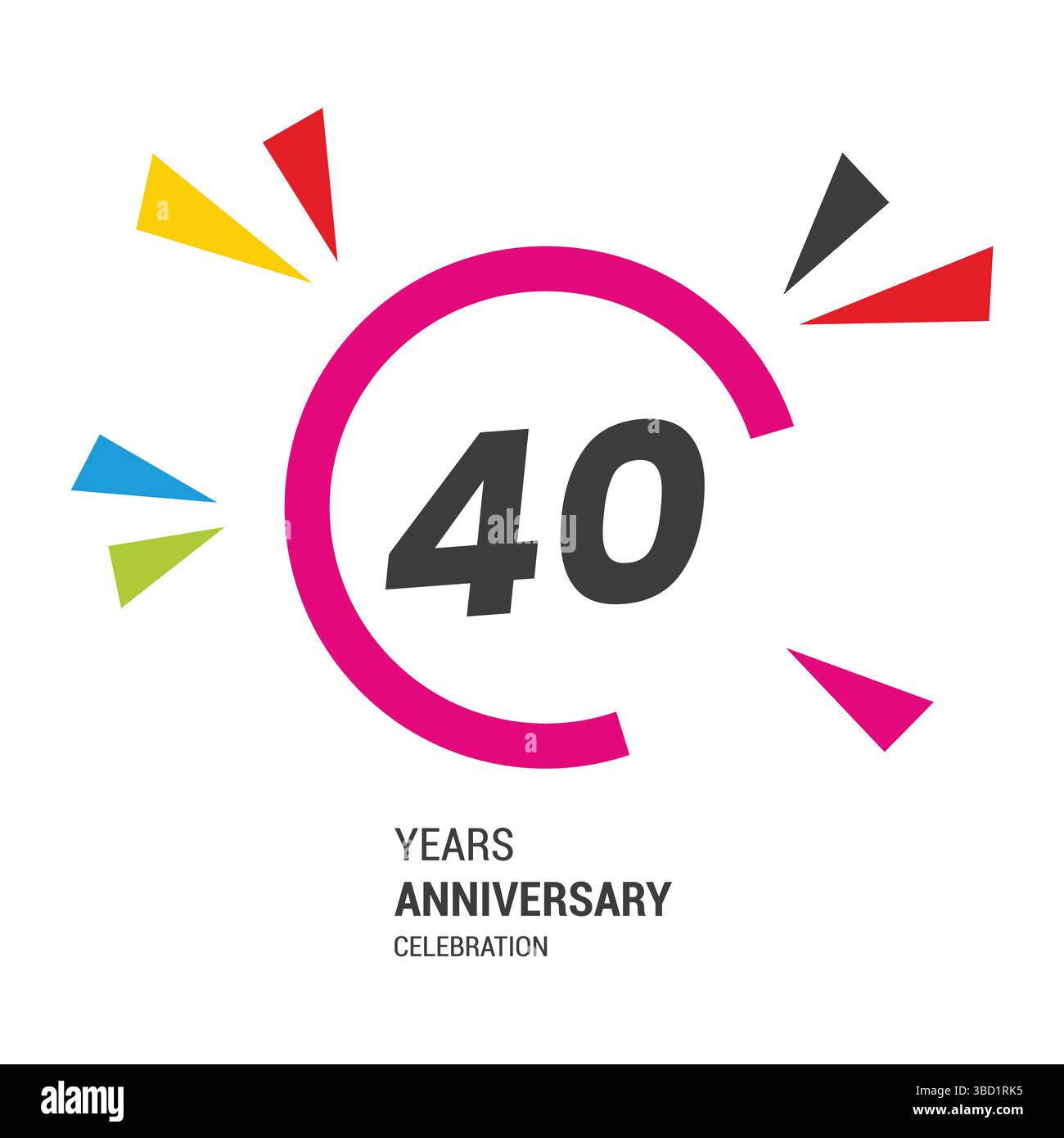 40 years anniversary celebrations logo design concept forty years ...
