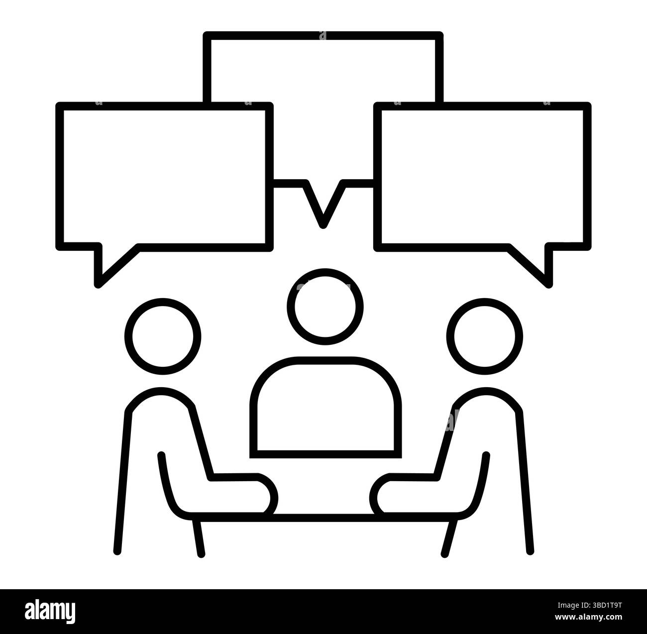 Meeting line icon black set. Containing seminar, business meeting ...