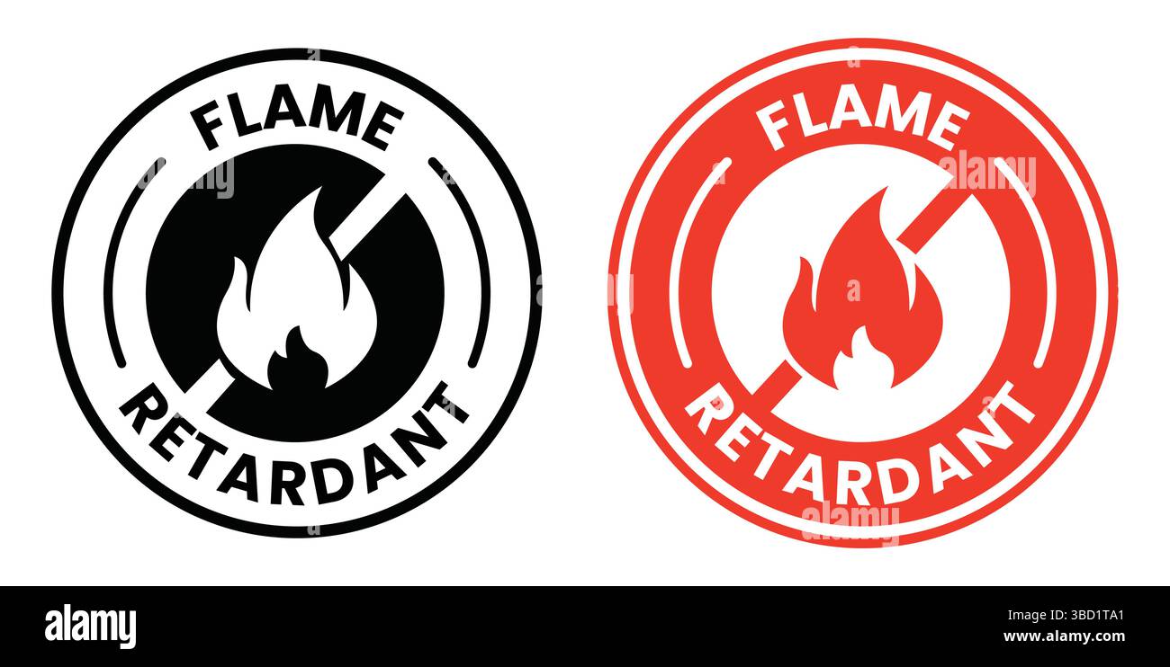 Fire retardant label Cut Out Stock Images & Pictures - Alamy