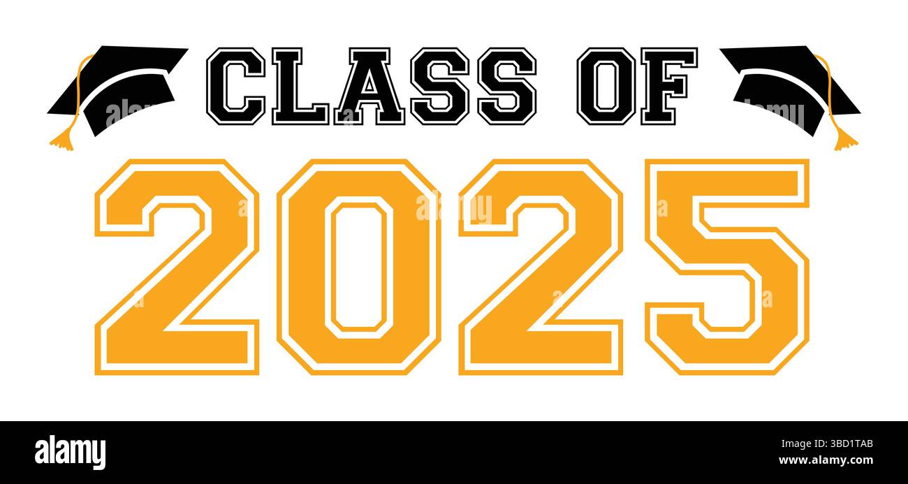 Class of 2025 vector illustration. Festive celebration design for ...