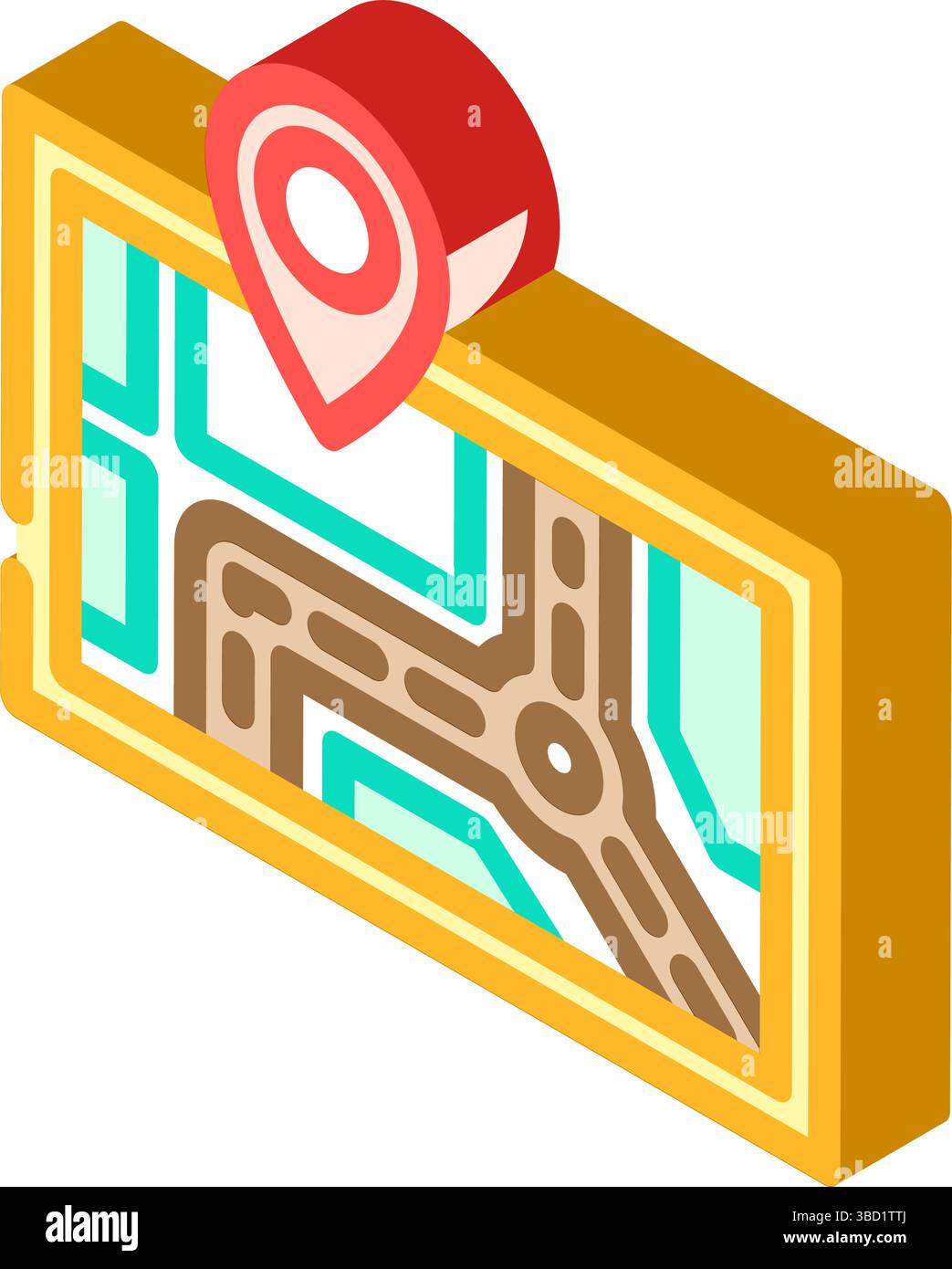 map directions information isometric icon vector illustration Stock ...