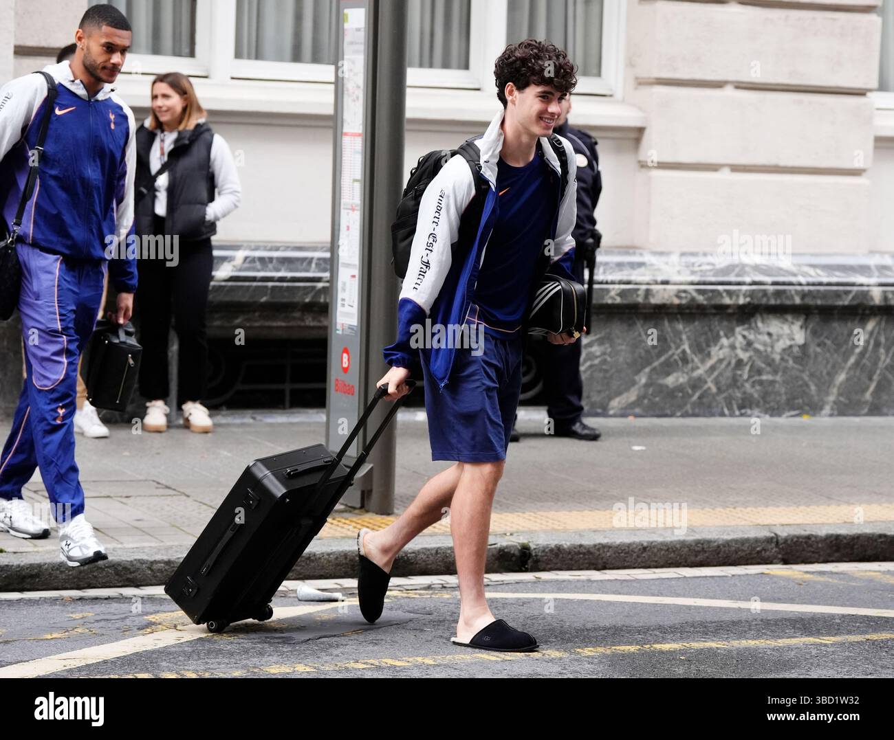 Tottenham Hotspur's Archie Gray leaves the team hotel in Bilbao after ...
