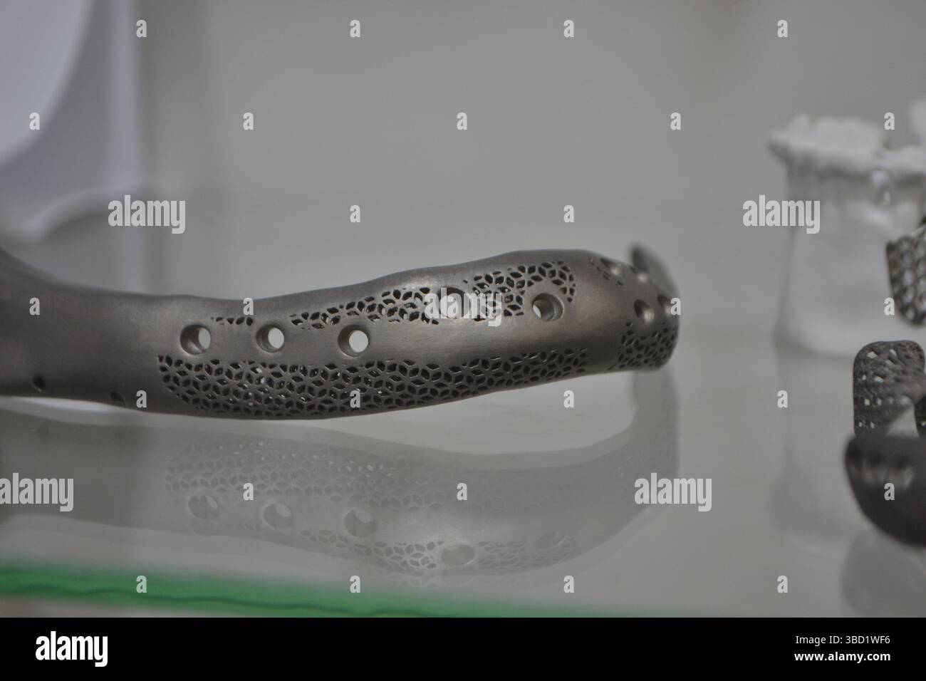 Facial bone of lower human jaw individual prosthesis printed on 3D ...