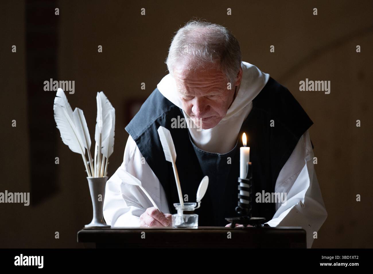 Nossen, Germany. 22nd May, 2025. Frank Niemann, tour guide, stands ...