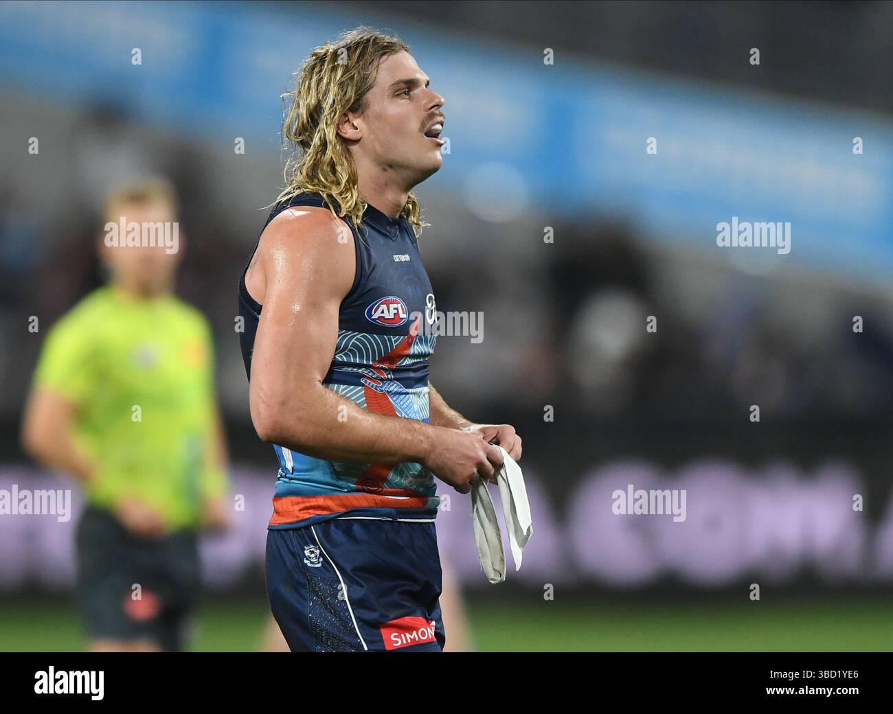 Bailey Smith of the Cats is seen in action during the AFL Round 11 ...