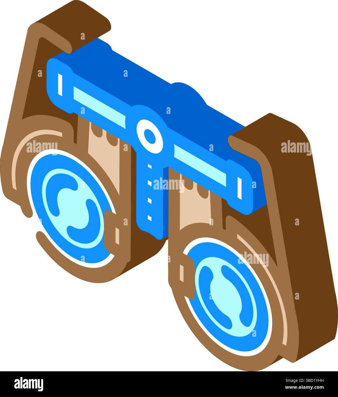 equipment optometry vision eye isometric icon vector illustration Stock ...