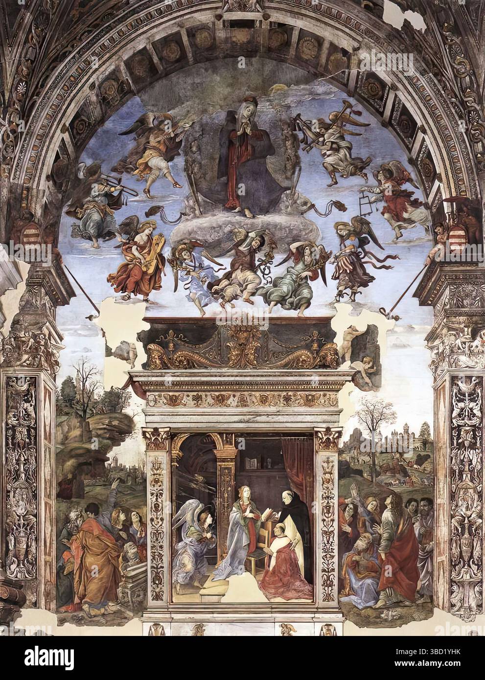 LIPPI, Filippino (b. ca. 1457, Prato, d. 1504, Firenze) Assumption and Annunciation 1489-91 ...
