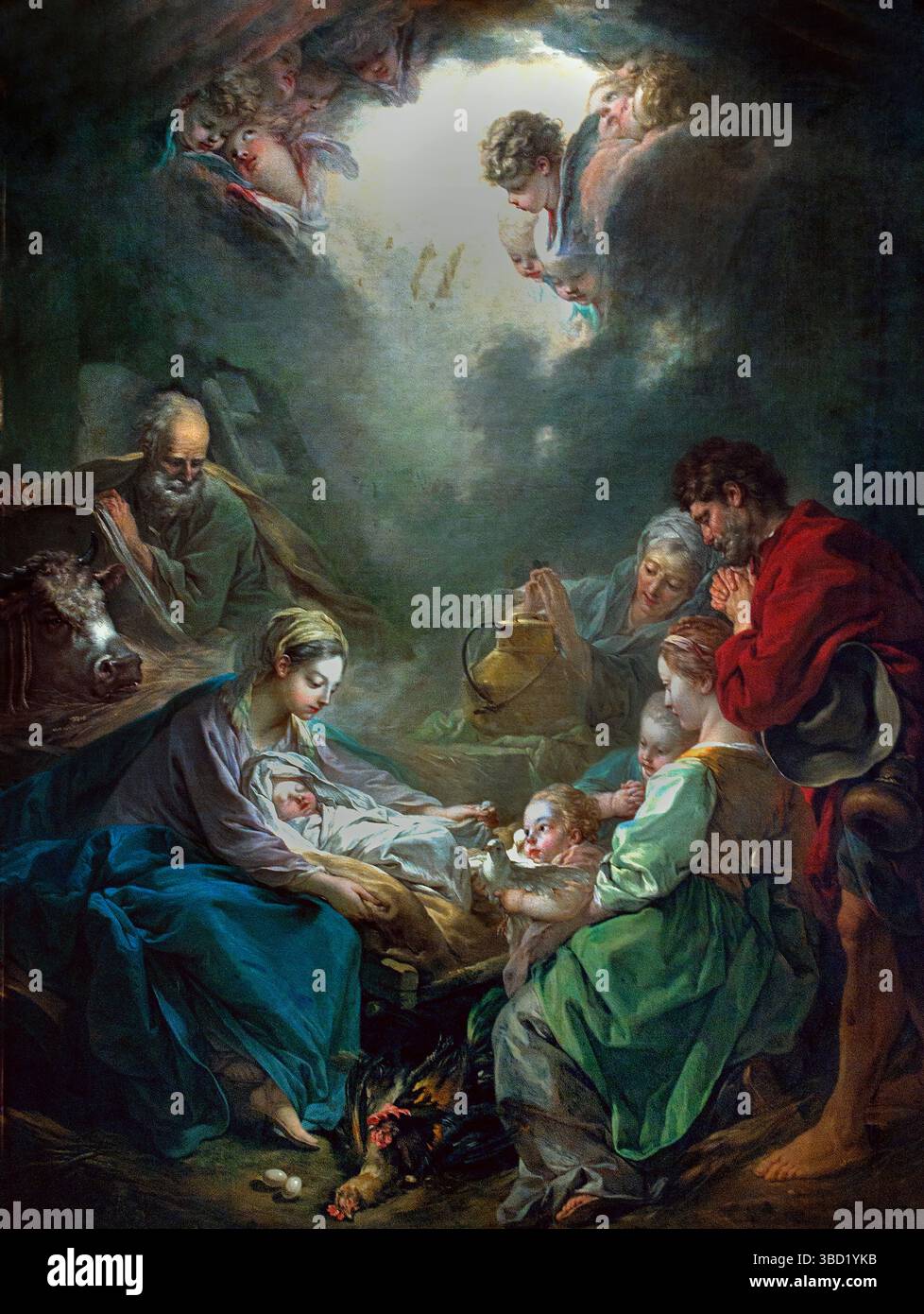 Adoration of the Shepherds (The Light of the World) 1750 Francois ...