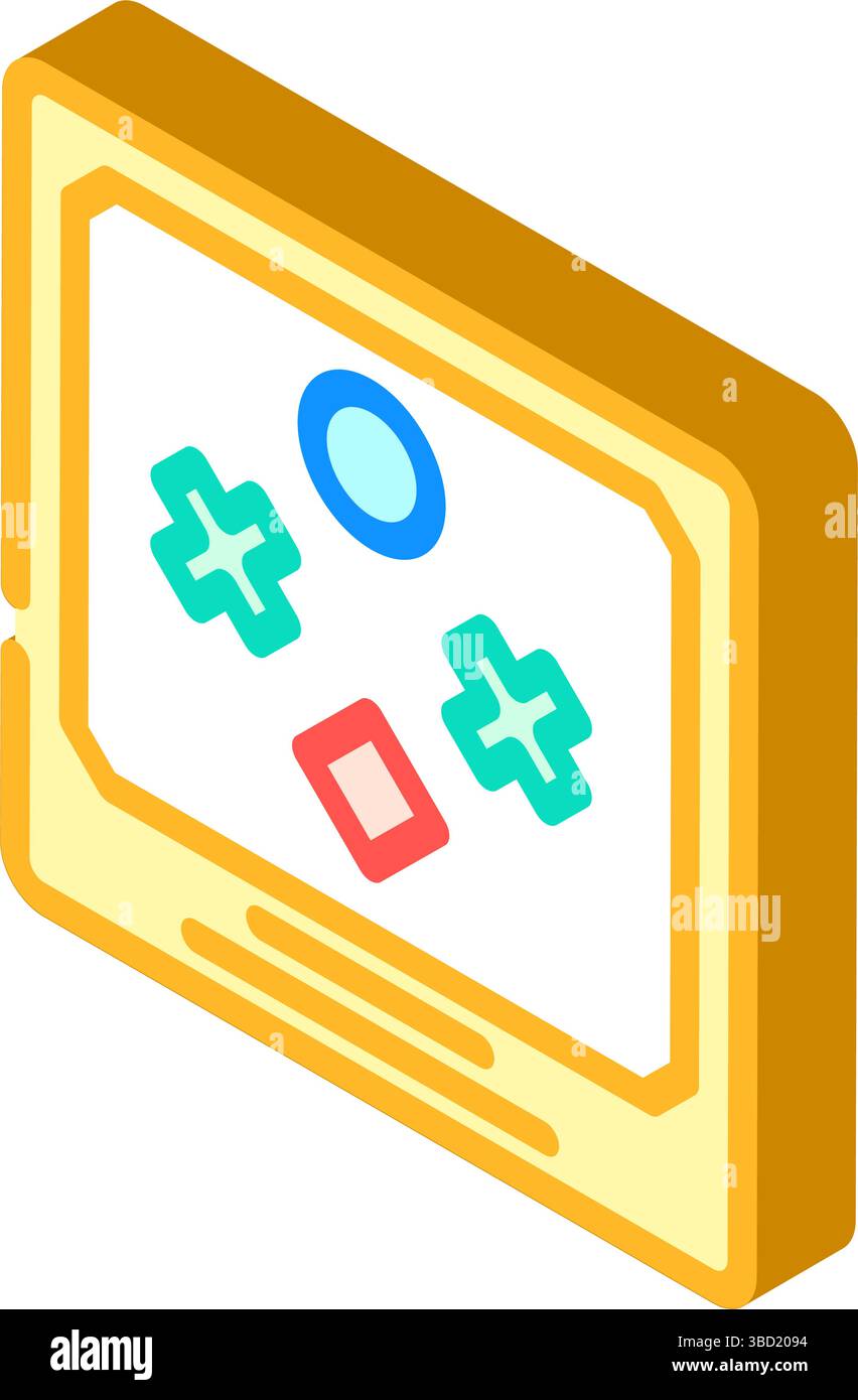 binocular vision test optometry eye isometric icon vector illustration ...