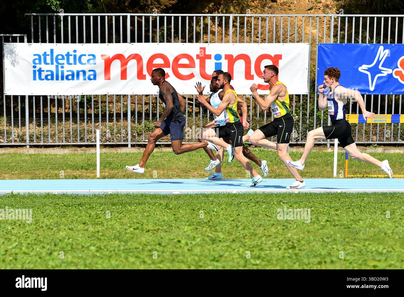 the men's 100m race during Meeting Internazionale di Savona ...