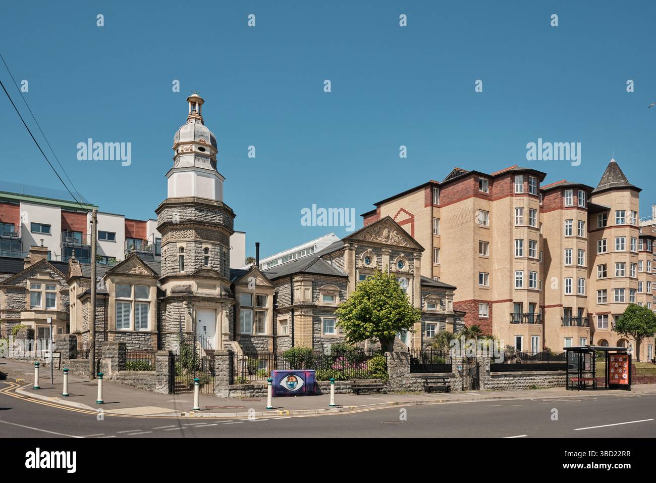 Historic former swimming baths building on Penarth seafront, South ...