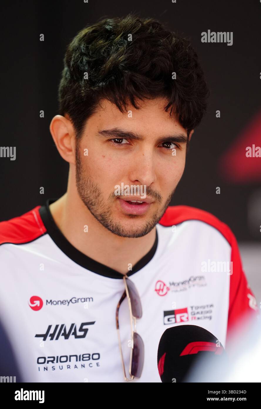 Haas driver Esteban Ocon during the preview day at the Circuit de ...