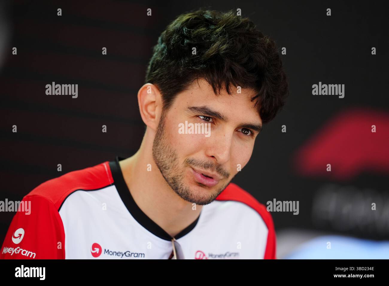 Haas driver Esteban Ocon during the preview day at the Circuit de ...