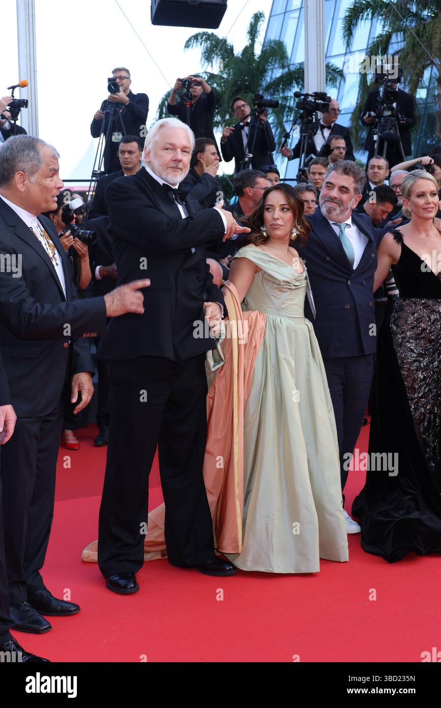 Julian Assange attends the "The History Of Sound" red carpet at the ...