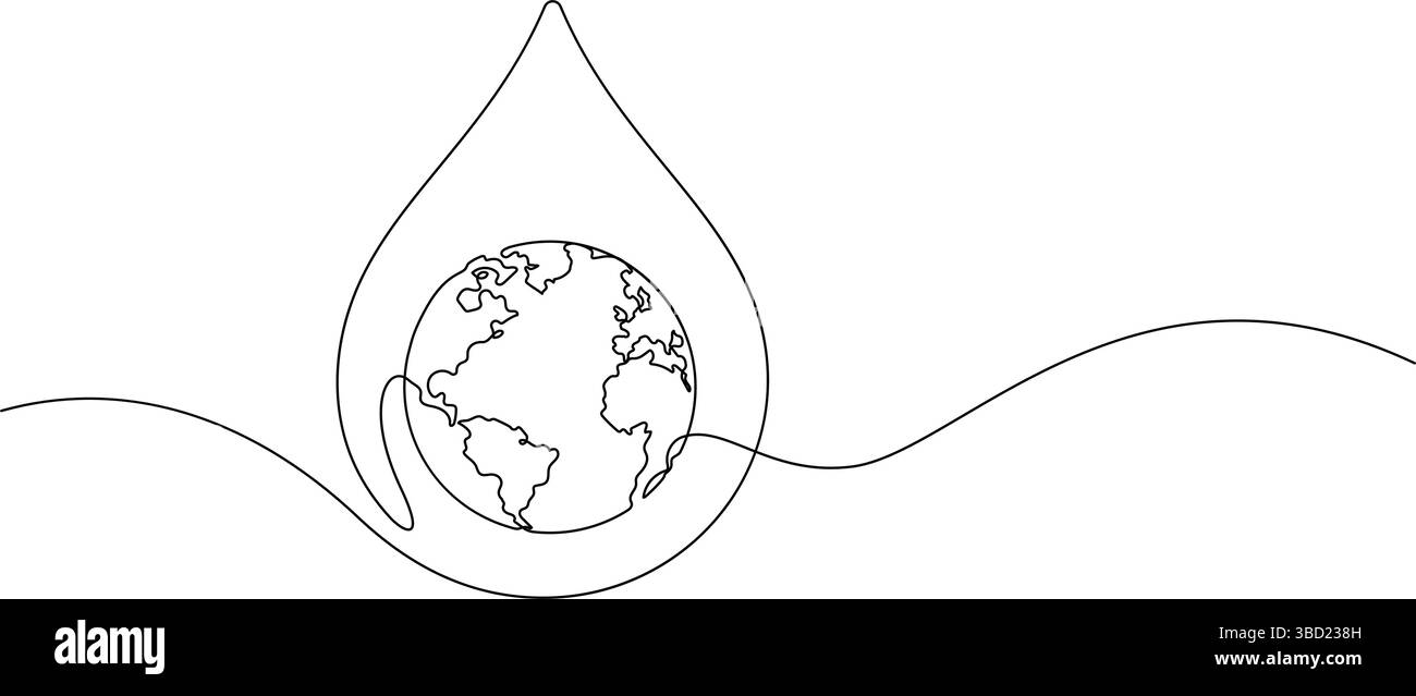 save world save water concept, planet earth in droplet shape natural ...