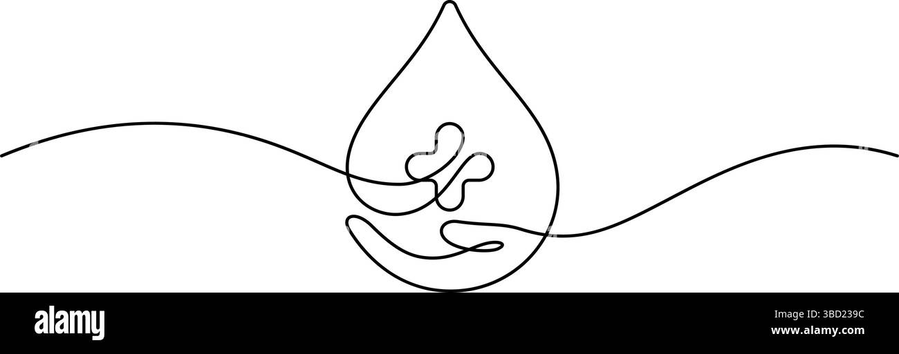 blood donation hand giving cross sign one line continuous drawing hand ...