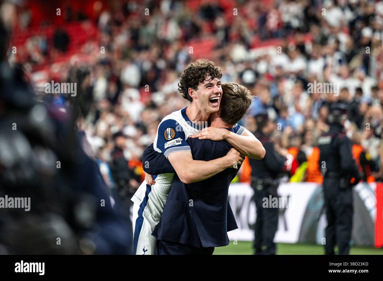 Bilbao, Spain. 21st, May 2025. Archie Gray of Tottenham Hotspur seen in ...