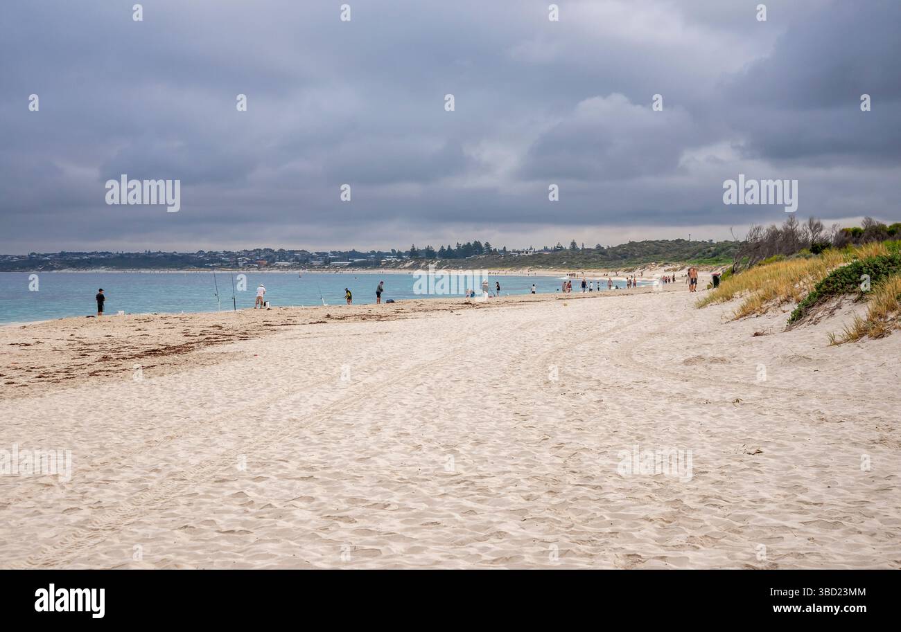Sandy Whitfords Beach with Calm Waters at Pinnaroo Point, Perth ...