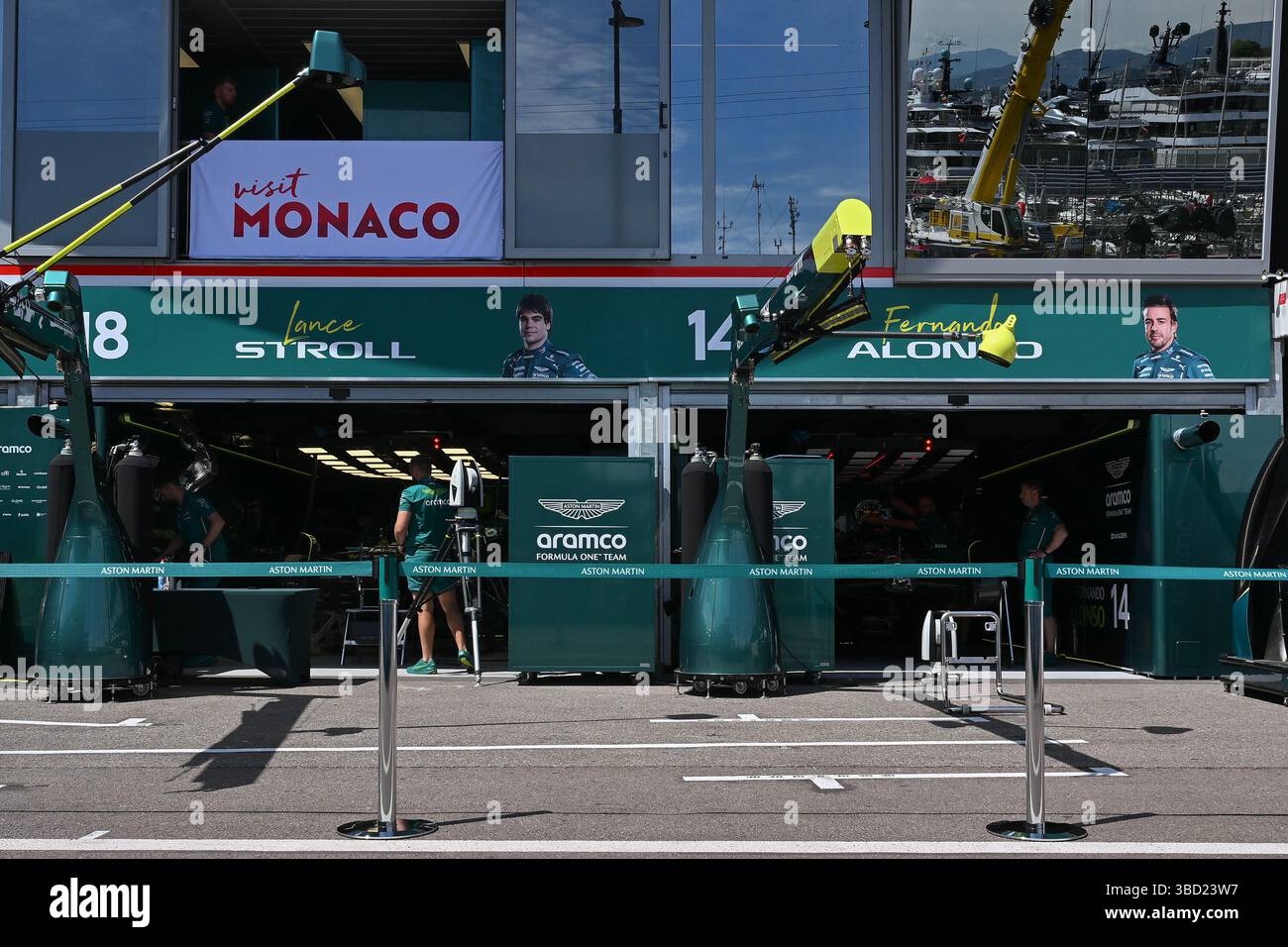 MONTE-CARLO, MONACO - MAY 22: A general view of the Aston Martin Aramco ...