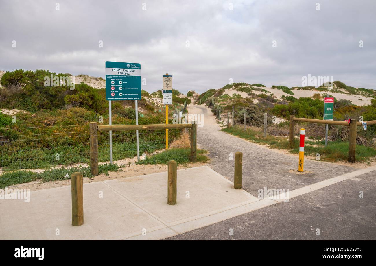 Scenic Path Through Sand Dunes to Hillarys Dog Beach with Informational ...