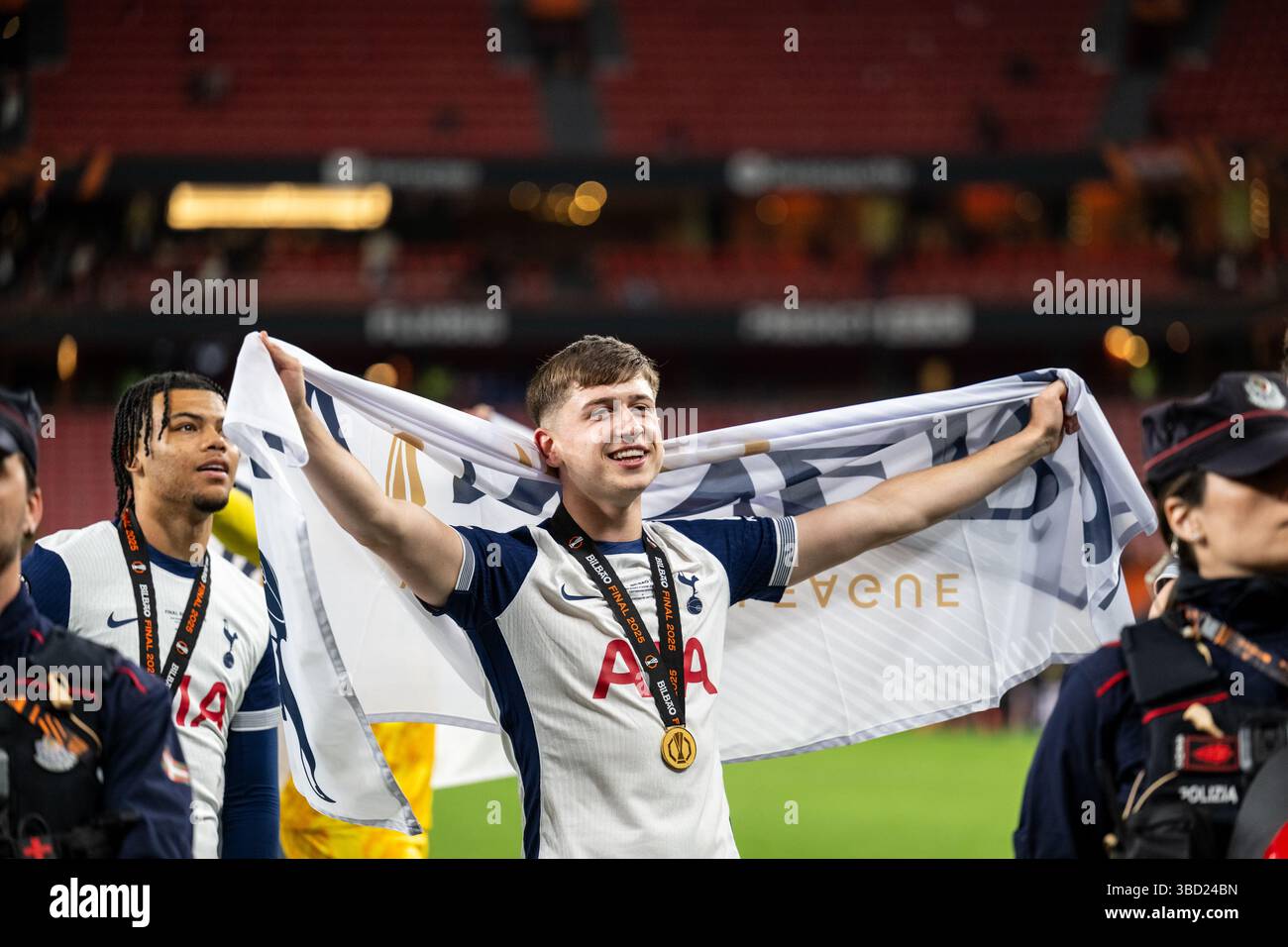 Bilbao, Spain. 21st May, 2025. Mikey Moore of Tottenham Hotspur seen in ...