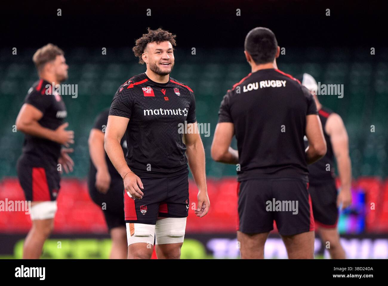 Lyon's Theo William during the captain's run at the Principality ...