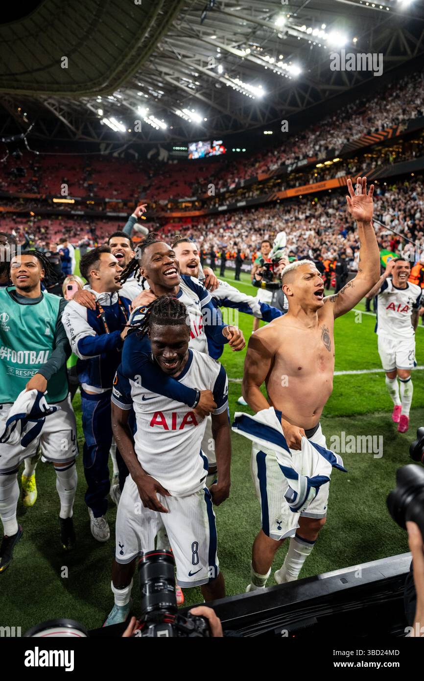 Bilbao, Spain. 21st May, 2025. The players of Tottenham Hotspur seen in ...