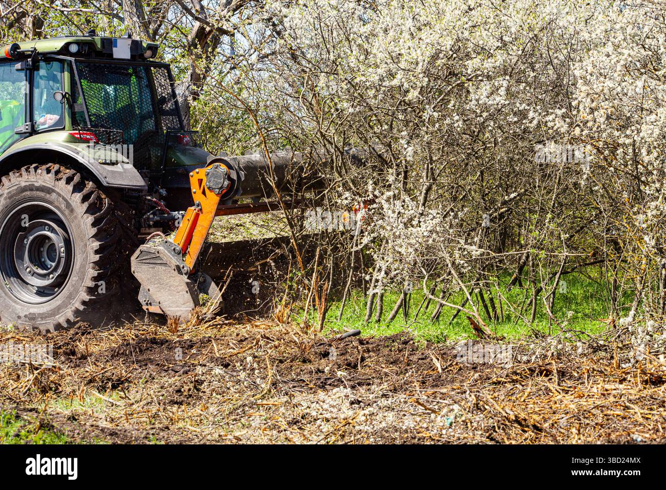 Clearing bush tractor hi-res stock photography and images - Alamy