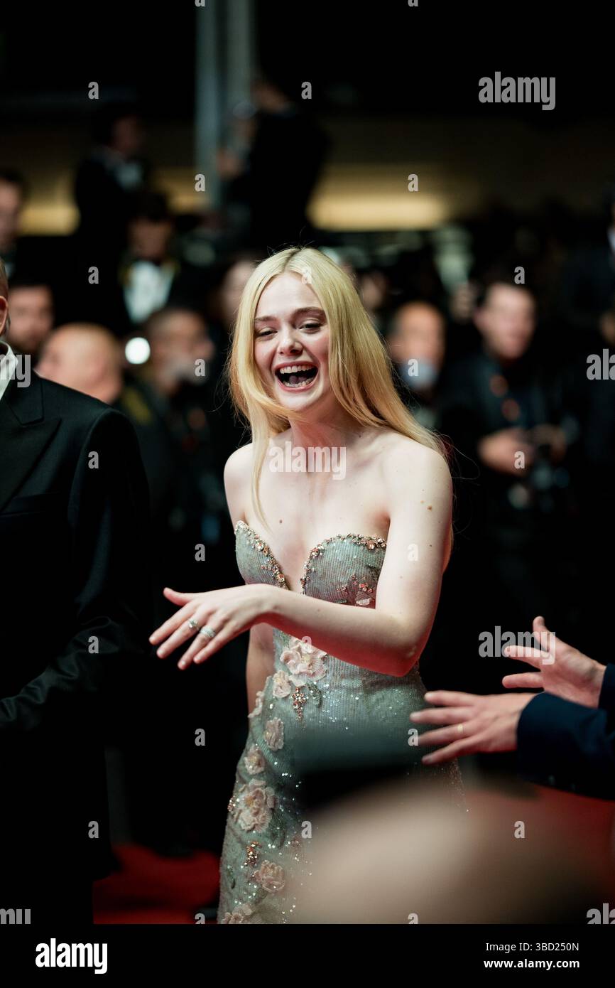 CANNES, FRANCE: MAY 21: The red carpet of "Sentimental Value" at Festival de Cannes. Elle ...