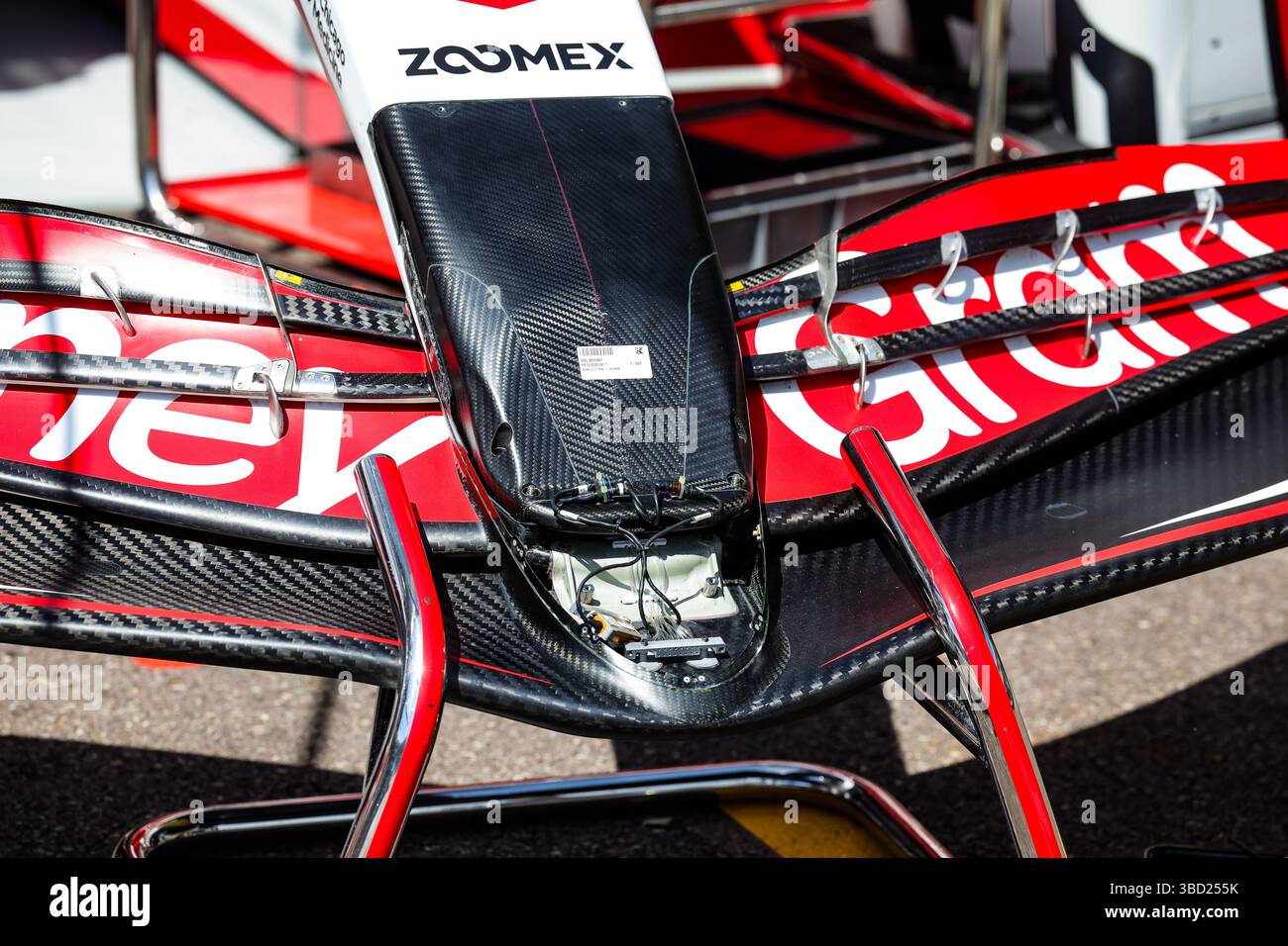 Haas F1 Team VF-25, Mechanical detail of front wing during the Formula ...
