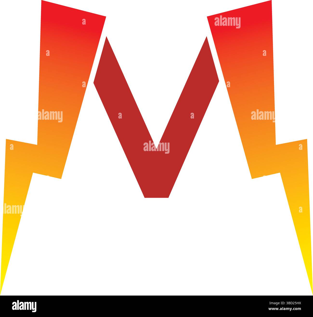 Power Energy Lightning M Logo Stock Vector Image & Art - Alamy
