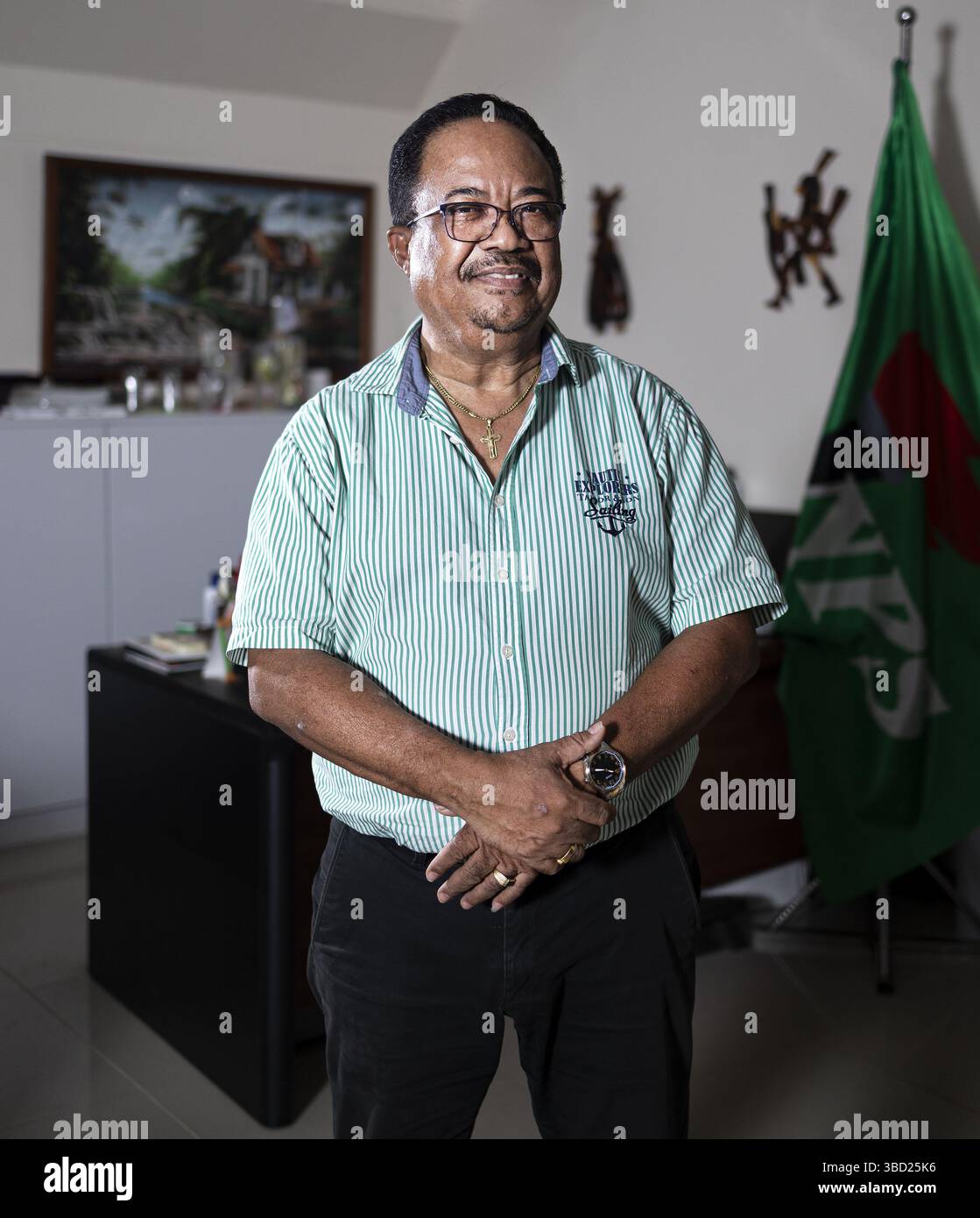 PARAMARIBO - A portrait of Gregory Russia, list leader of the NPS, at ...