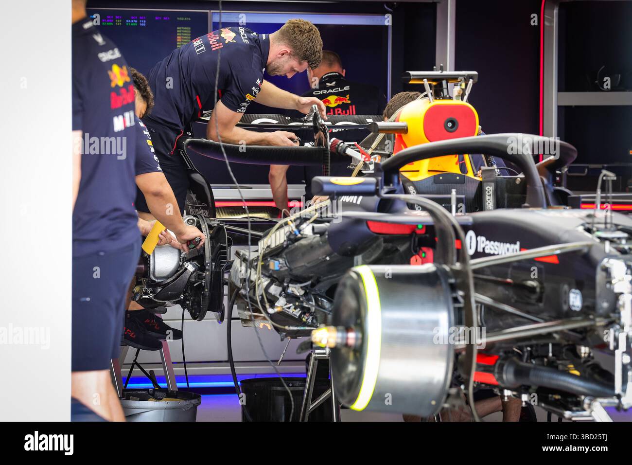 Aston Martin F1 Team AMR25, mechanical detail of rear wing DRS during ...