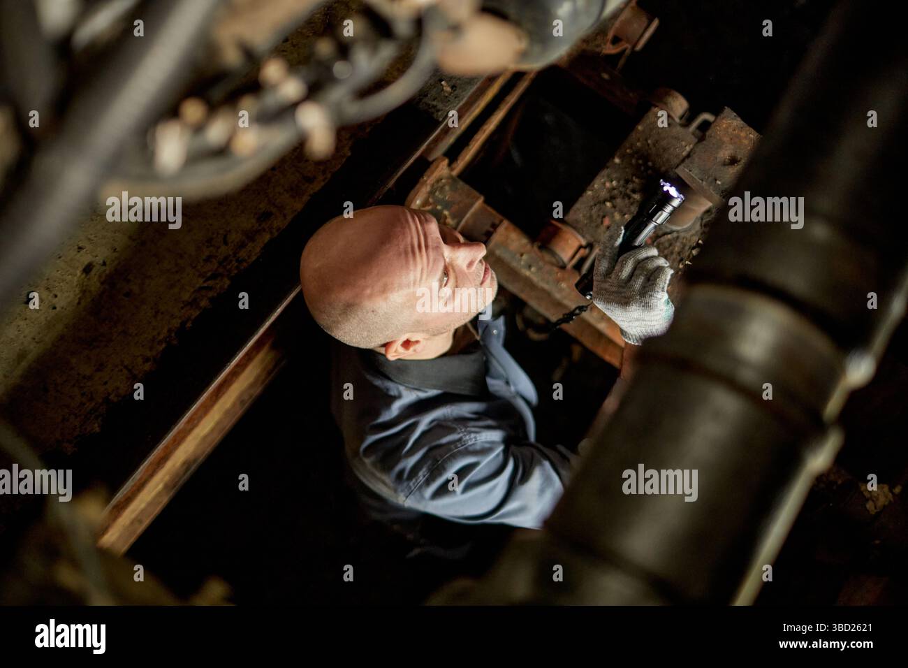 Repairing Machinery Under Industrial Equipment Stock Photo - Alamy