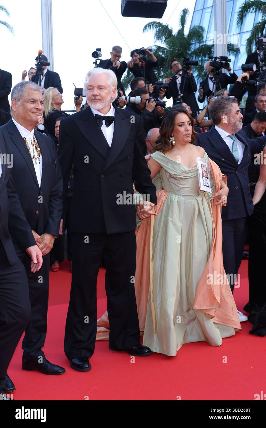 Cannes, France. 21st May, 2025. Julian Assange attends the "The History ...