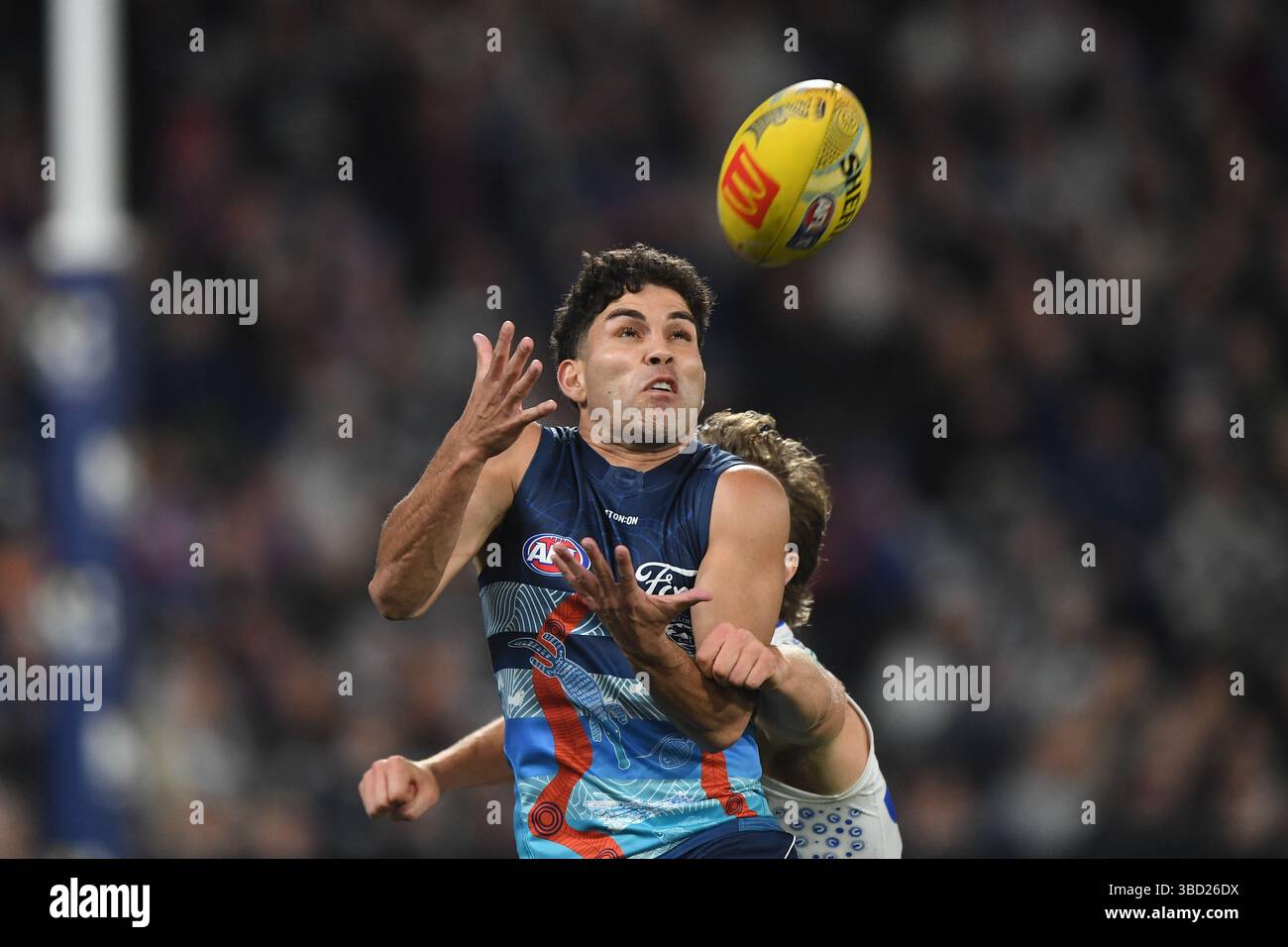 Geelong, Australia. 22nd May, 2025. Tyson Stengle of the Cats is seen ...