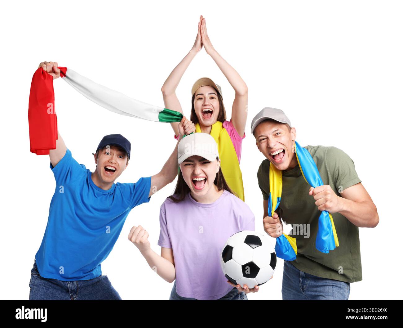 Male sports fans flags hi-res stock photography and images - Alamy