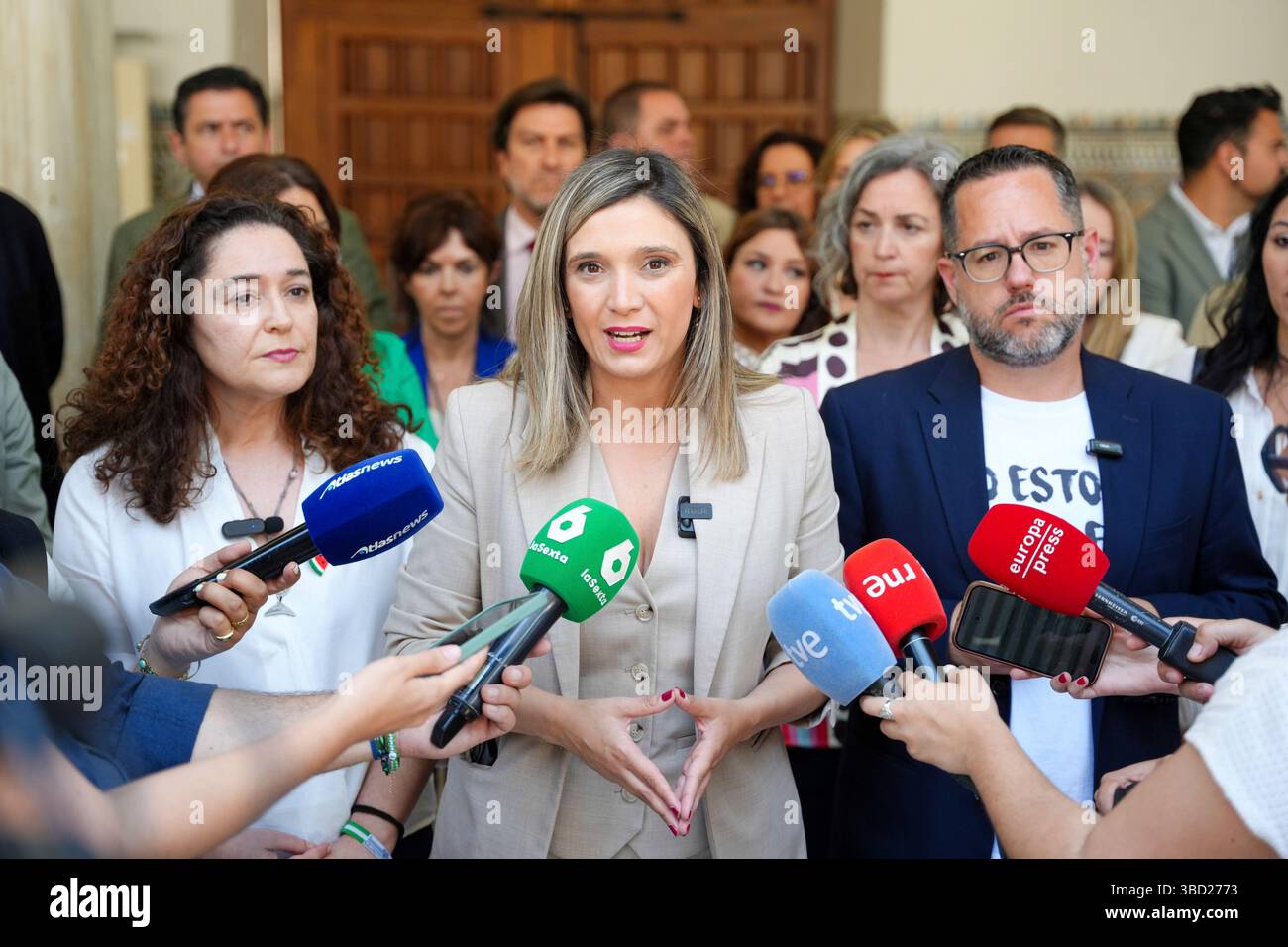PSOE-A parliamentary spokeswoman, María Márquez (c) 22 MAY 2025 María ...