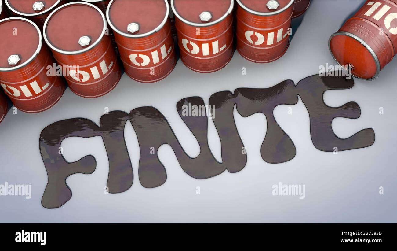 The oil reserves on Earth are finite Stock Photo - Alamy