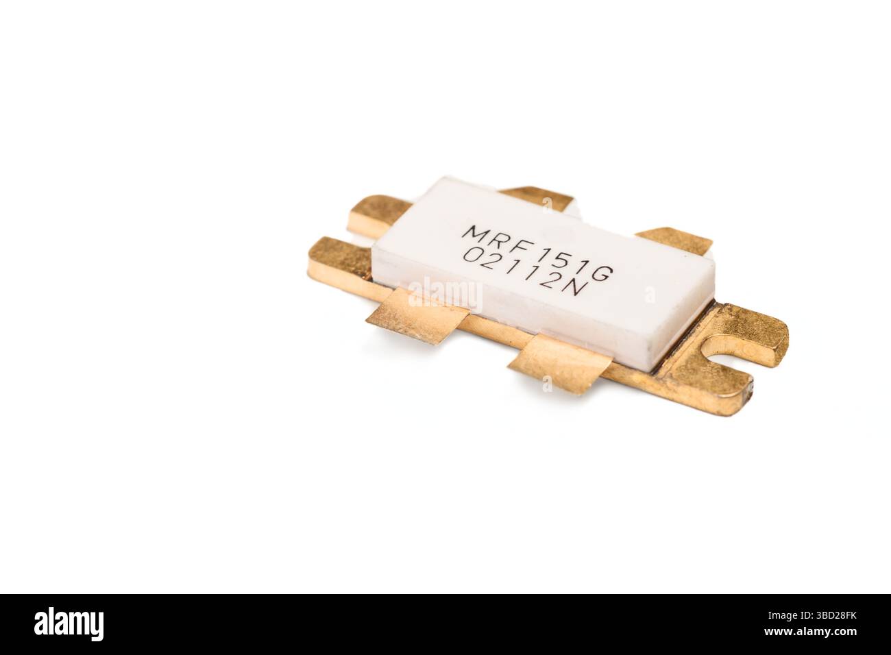 RF Power Field-Effect Transistor MRF151G on white background Stock ...