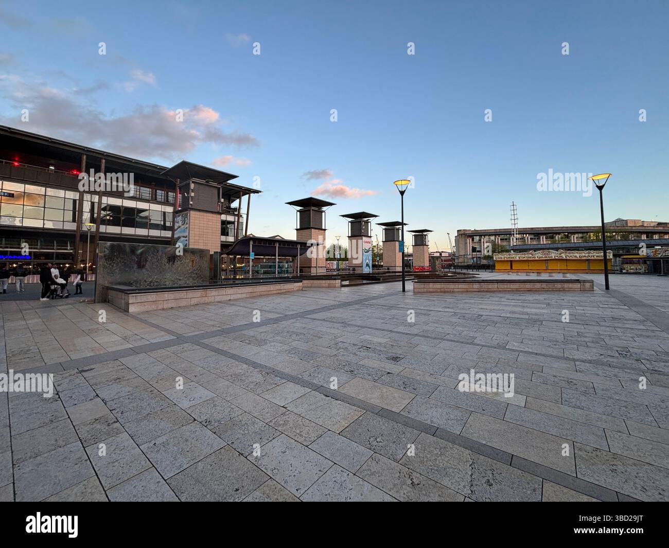 Bristol city centre showing urban life, historic buildings, modern ...
