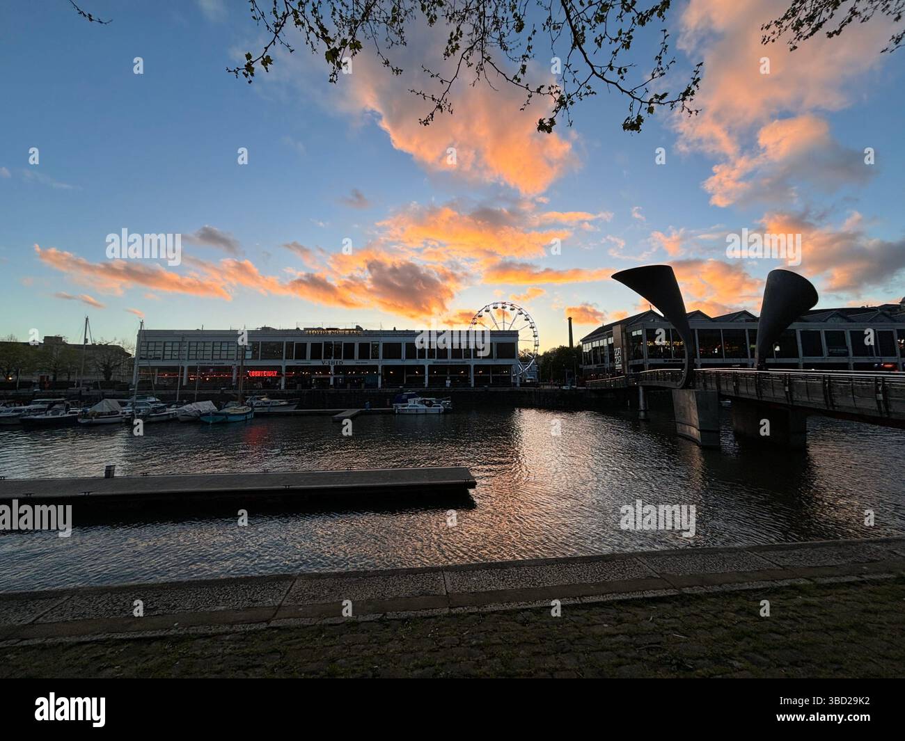 Bristol city centre showing urban life, historic buildings, modern ...
